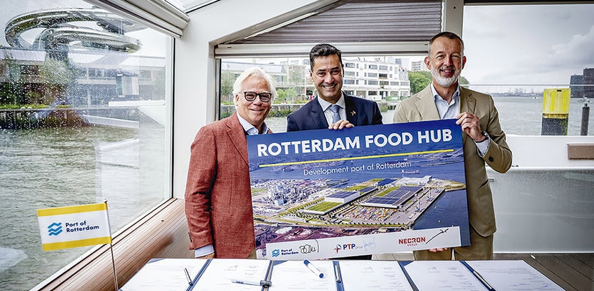 La AP de Róterdam, Necron y PTP ampliarán el Róterdam Food Hub