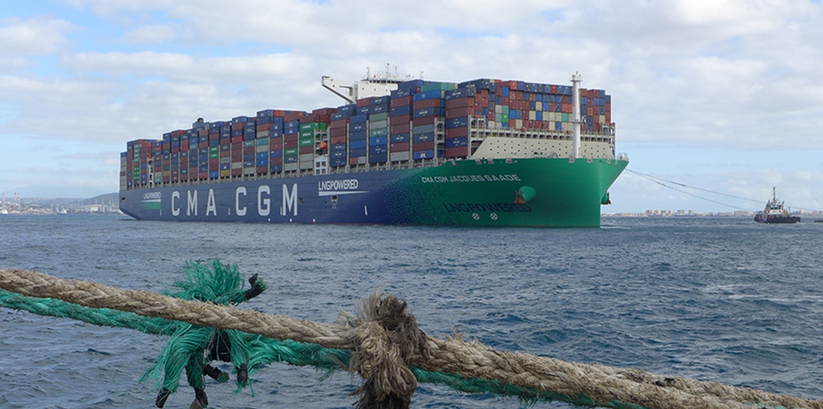 El "CMA CGM Jacques Saadé" escala por primera vez en TTI Algeciras
