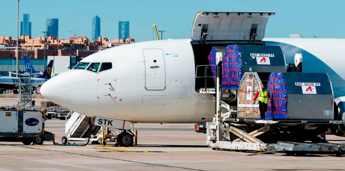 Barajas alcanza en julio una cifra récord en tráfico de mercancías