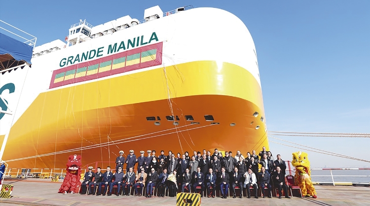 Grimaldi recibe el “Grande Manila”, séptimo PCTC preparado para amoníaco